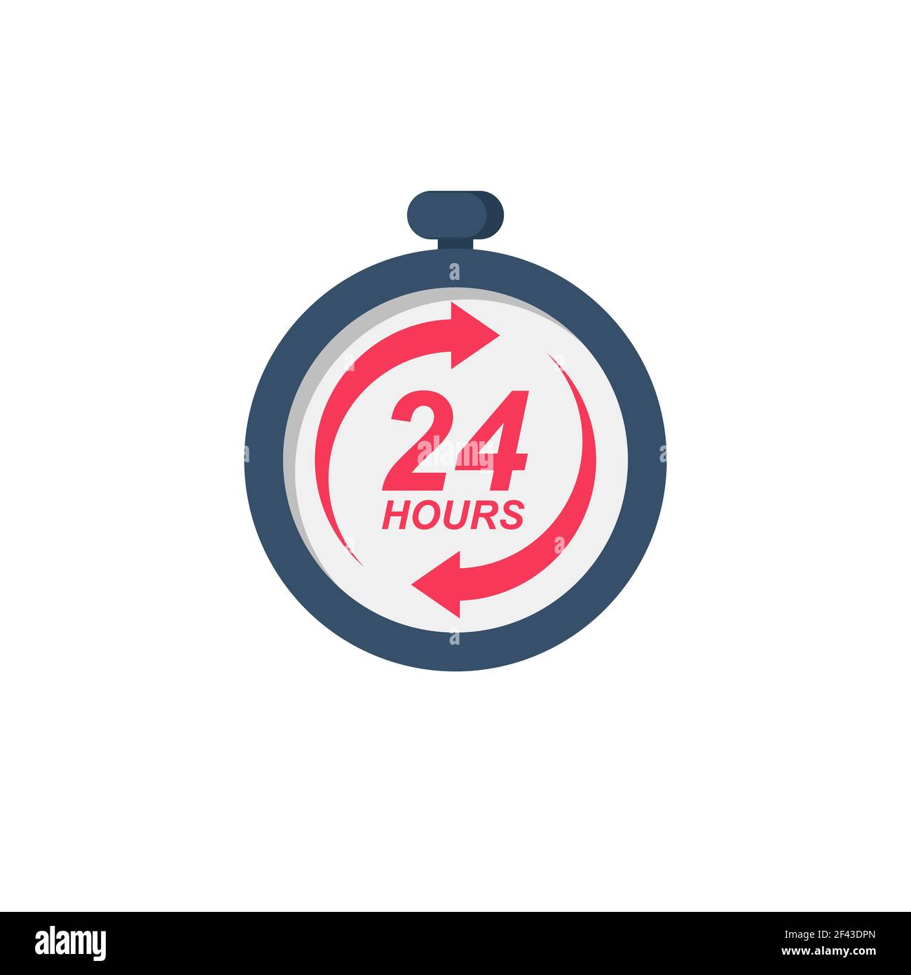 24 hours clock sign vector isolated on white background Stock Vector ...