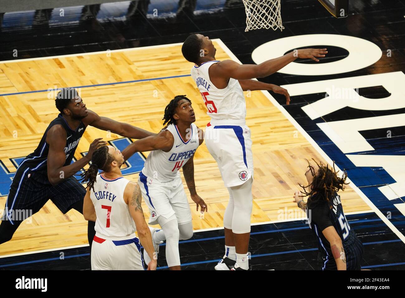 Orlando, Florida, USA, January 29, 2021, Los Angeles Clippers face the ...