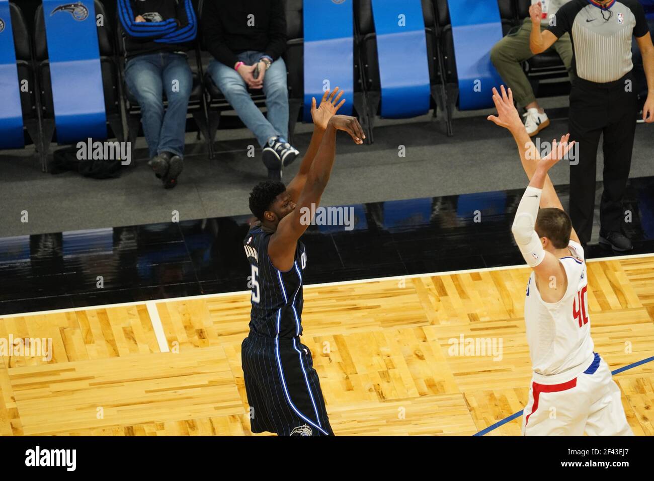 Orlando, Florida, USA, January 29, 2021, Los Angeles Clippers face the ...