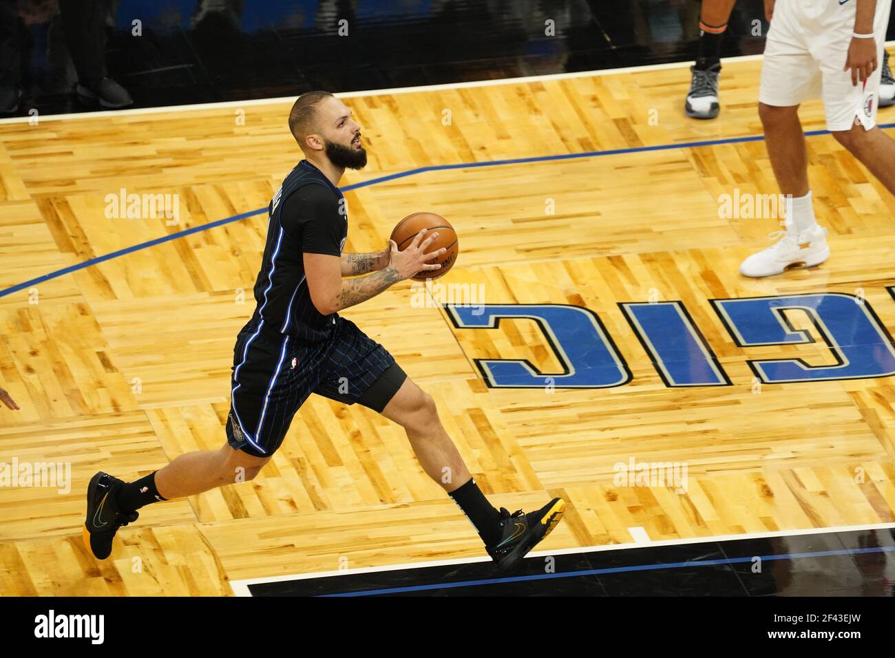 Orlando, Florida, USA, January 29, 2021, Los Angeles Clippers face the ...