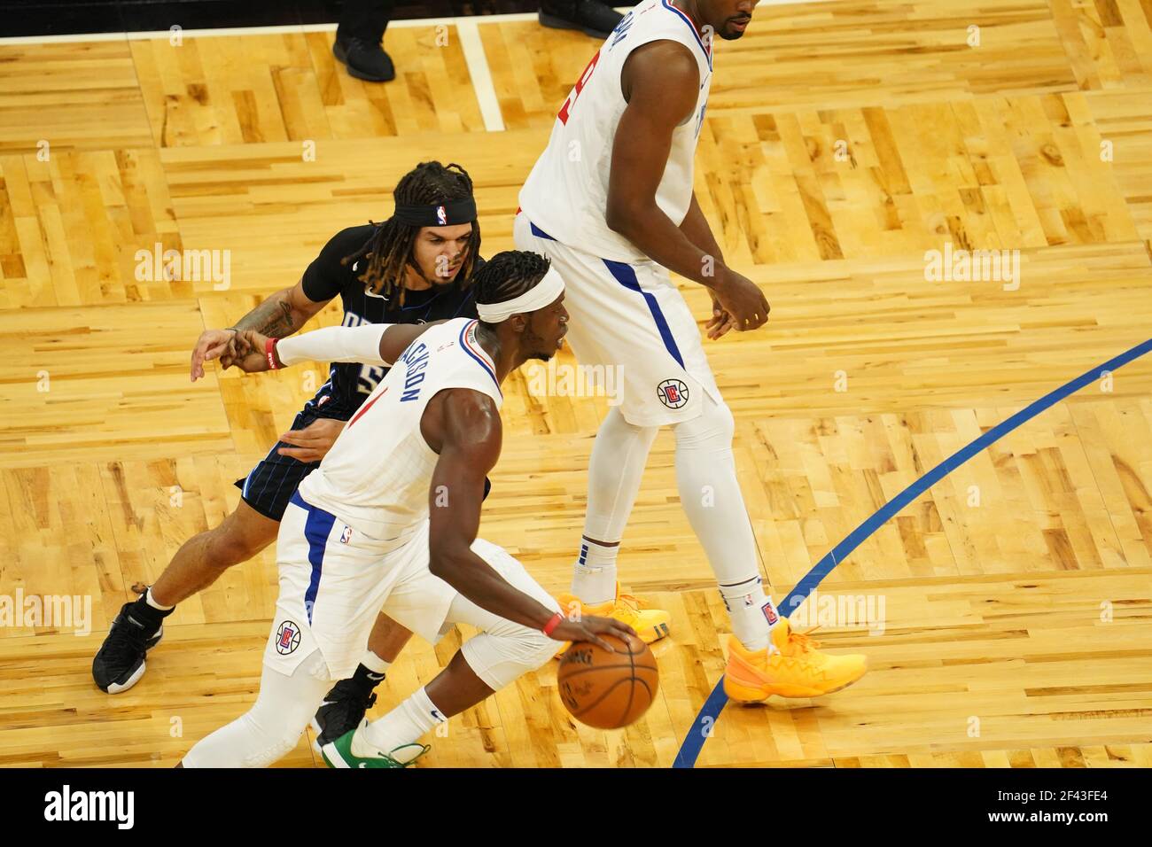 Orlando, Florida, USA, January 29, 2021, Los Angeles Clippers face the ...