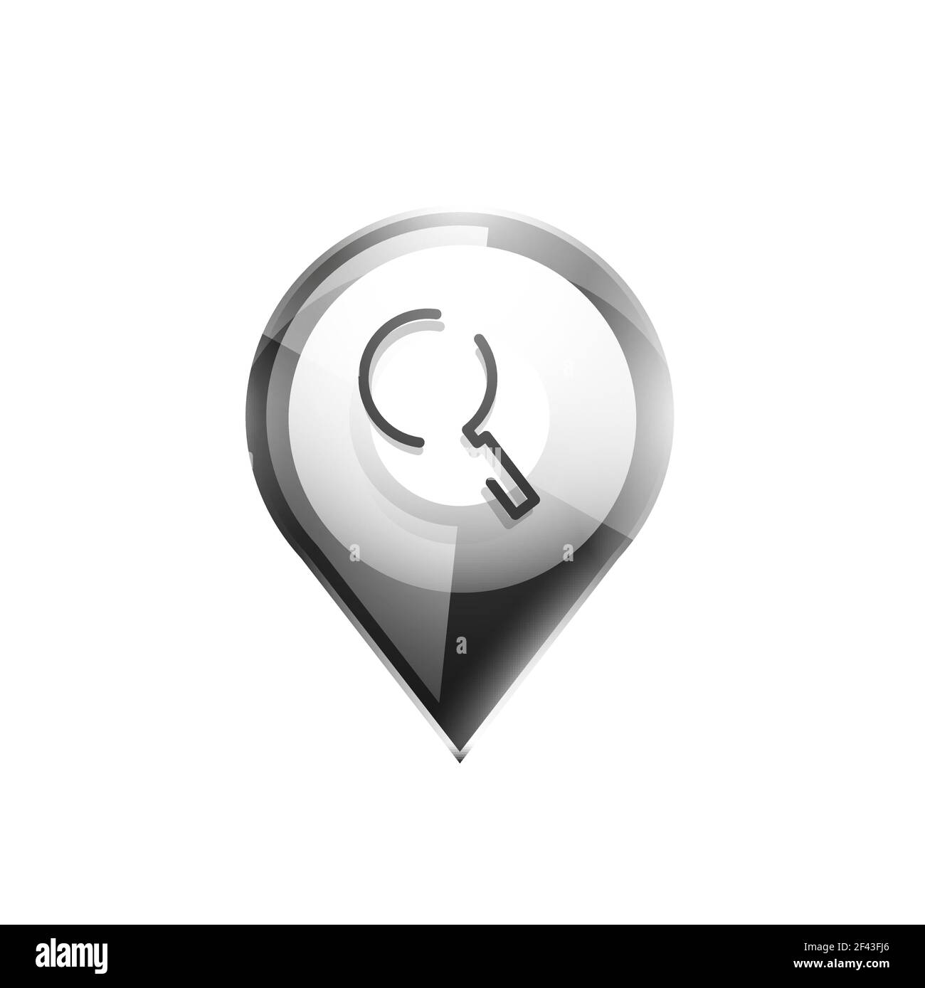 Search magnifyier web button, magnify icon. Modern magnifying glass ...