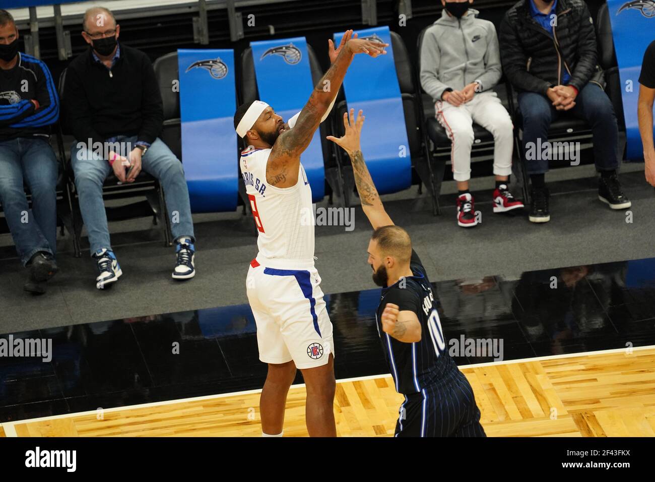 Orlando, Florida, USA, January 29, 2021, Los Angeles Clippers face the ...