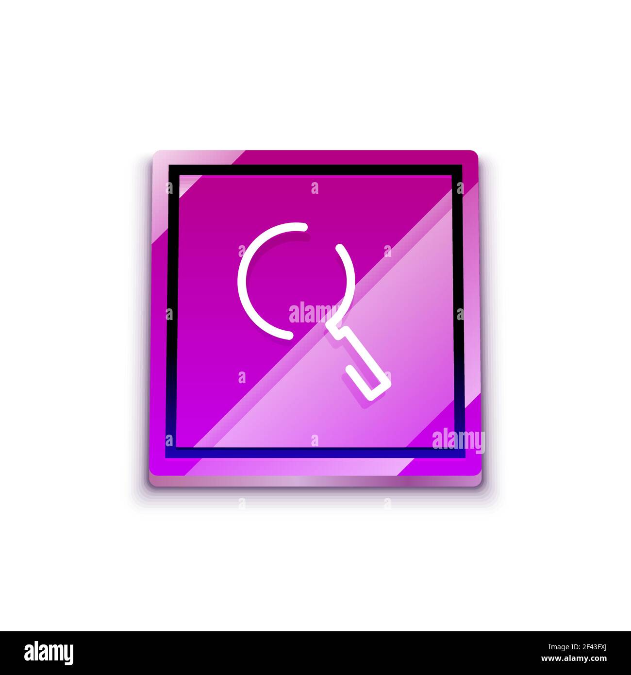 Search magnifyier web button, magnify icon. Modern magnifying glass ...