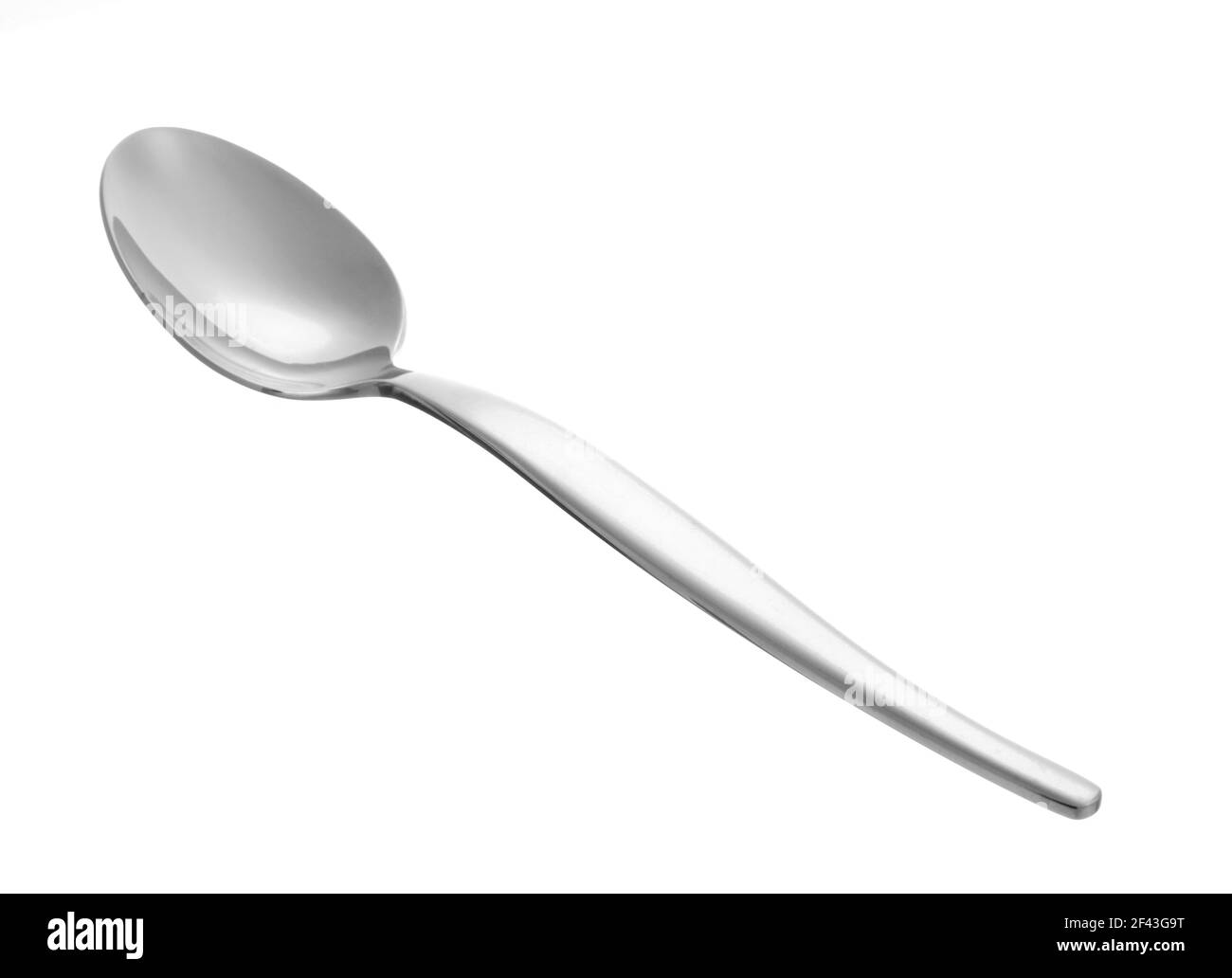Clean spoon on white background Stock Photo - Alamy