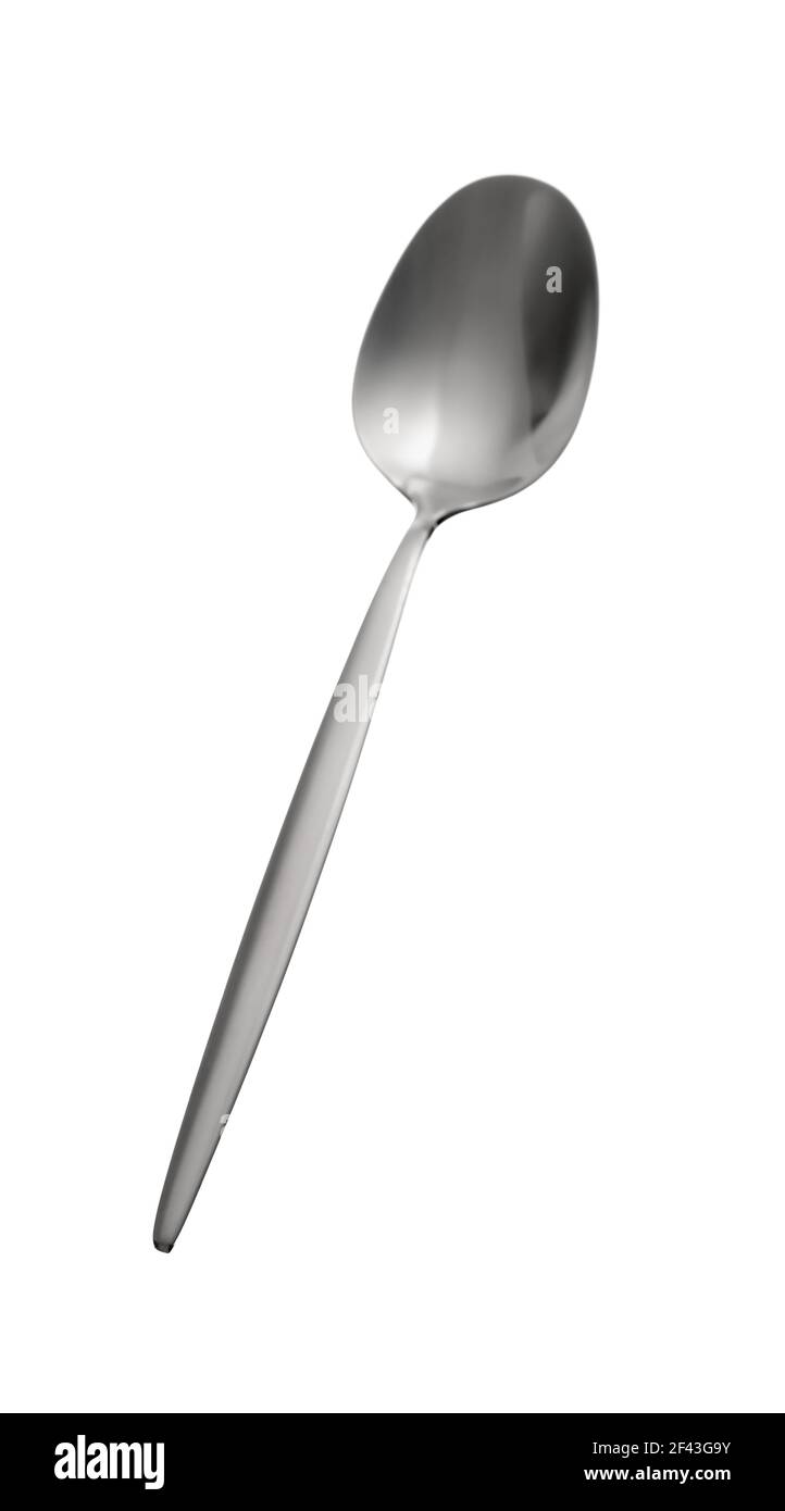 Clean spoon on white background Stock Photo - Alamy