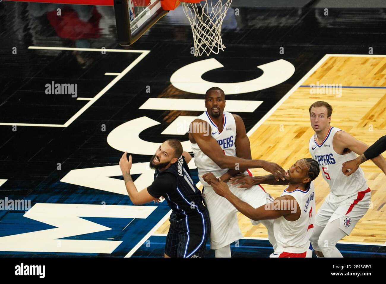 Orlando, Florida, USA, January 29, 2021, Los Angeles Clippers face the ...
