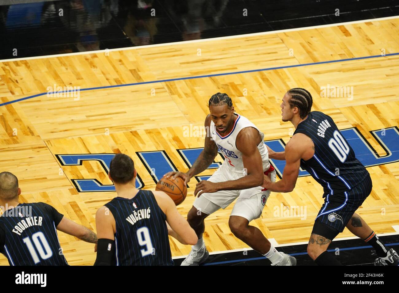 Orlando, Florida, USA, January 29, 2021, Los Angeles Clippers face the ...