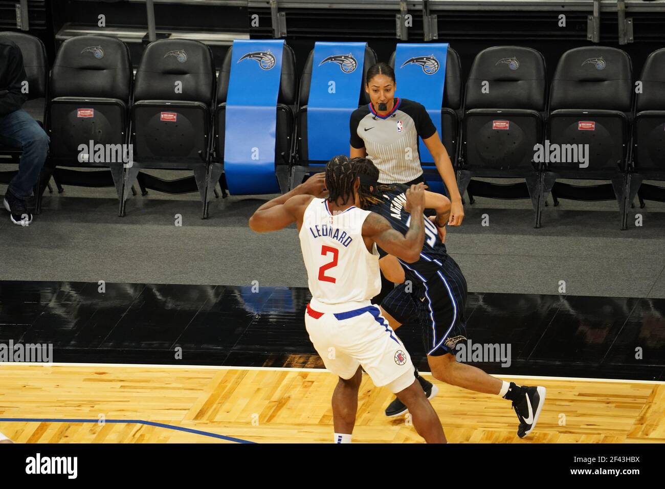 Orlando, Florida, USA, January 29, 2021, Los Angeles Clippers face the ...