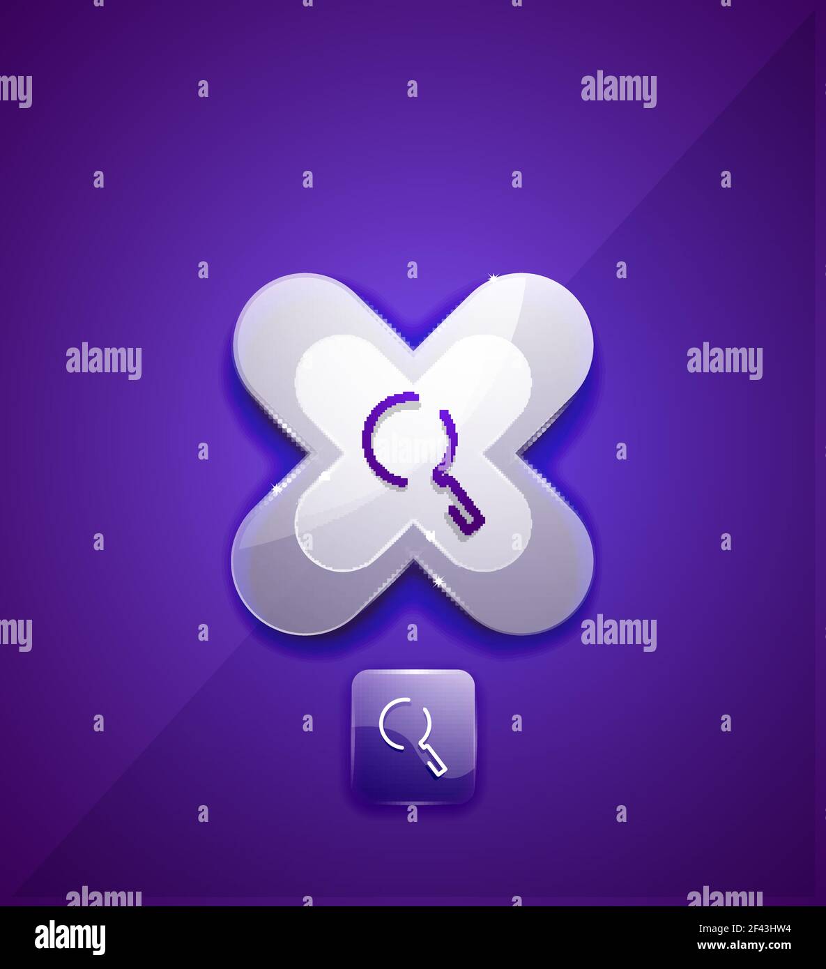 Search magnifyier web button, magnify icon. Modern magnifying glass ...