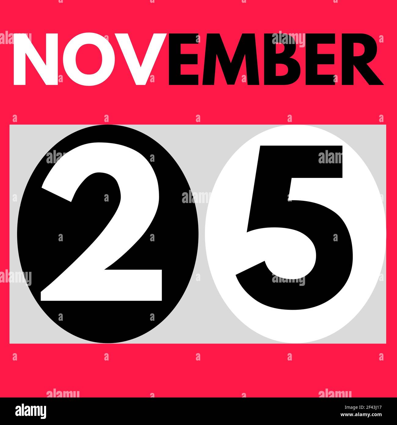 November 25 . Modern daily calendar icon .date ,day, month .calendar ...