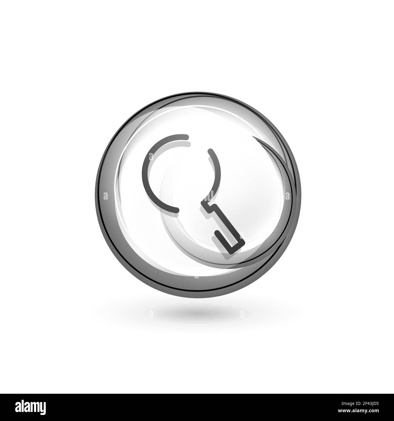 Search magnifyier web button, magnify icon. Modern magnifying glass ...