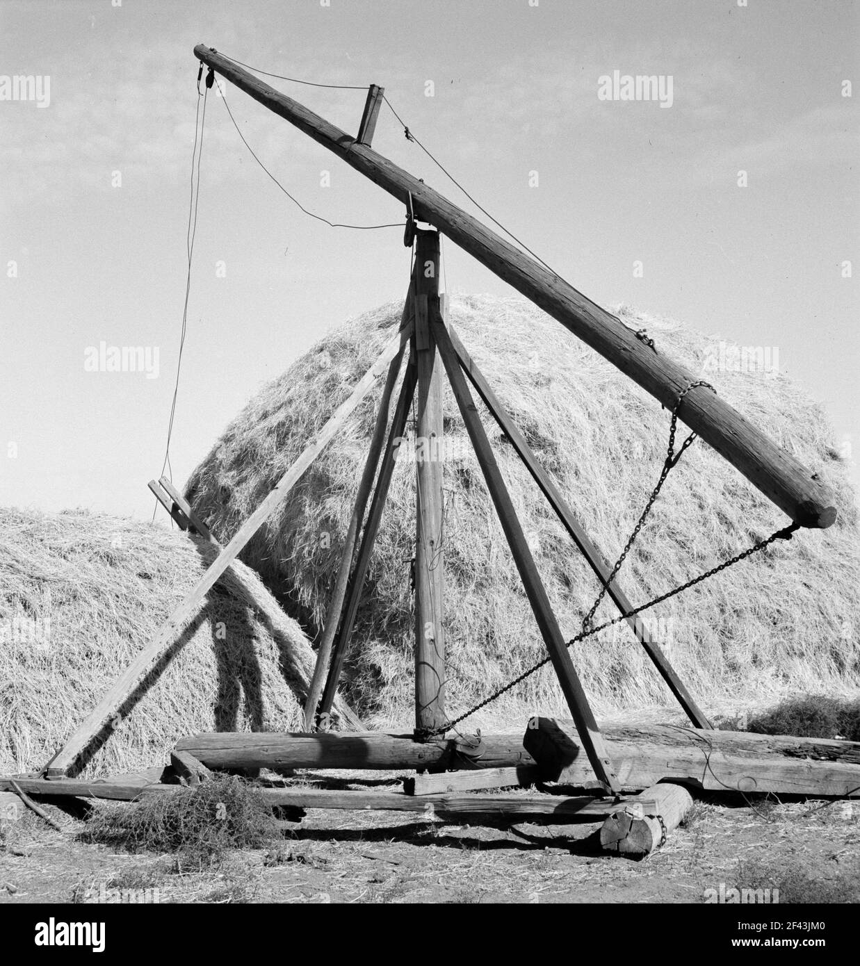 Hay derrick Black and White Stock Photos & Images - Alamy
