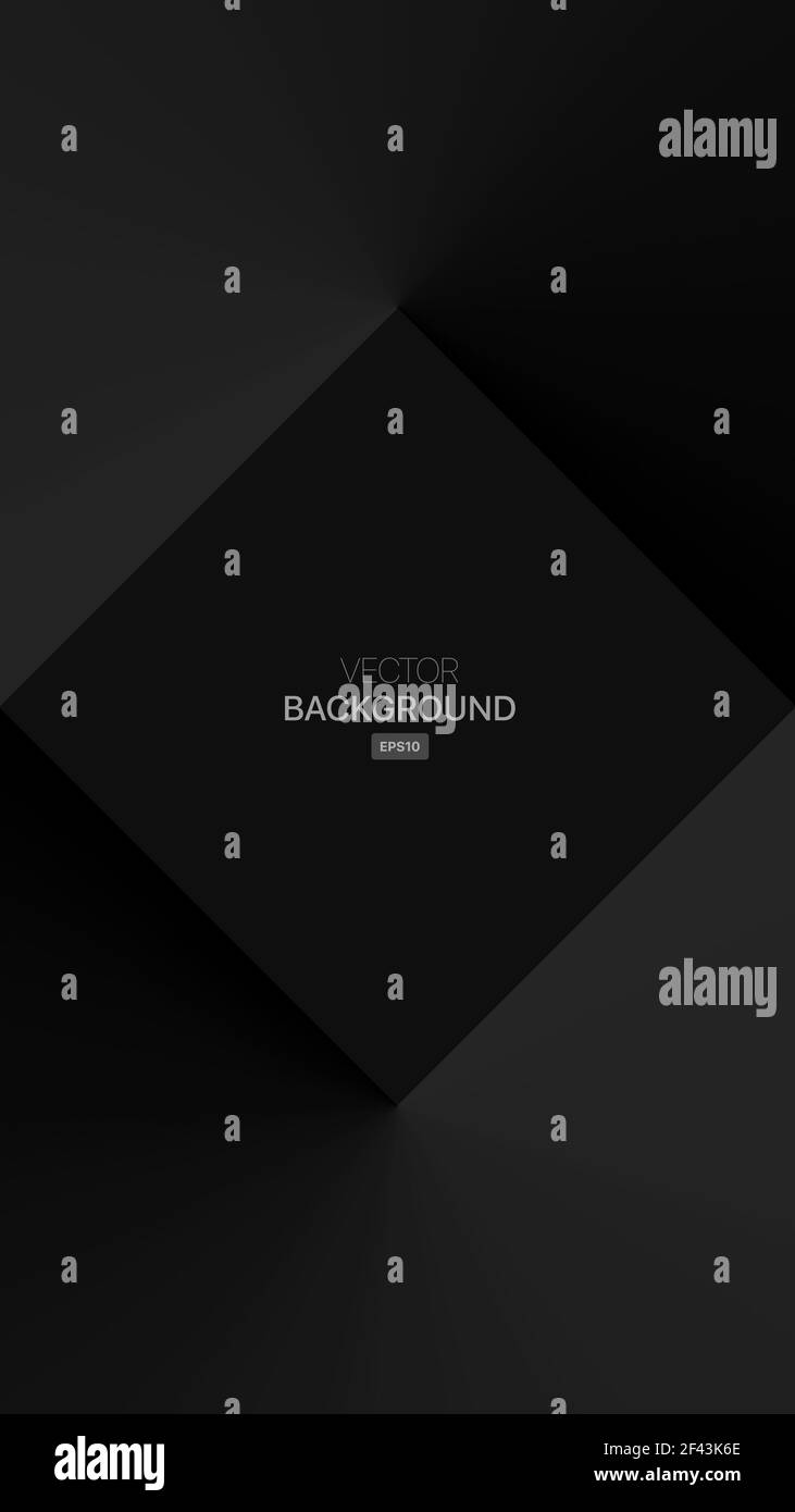 Dark Square Abstract Geometric Stories Background. Vector illustration ...