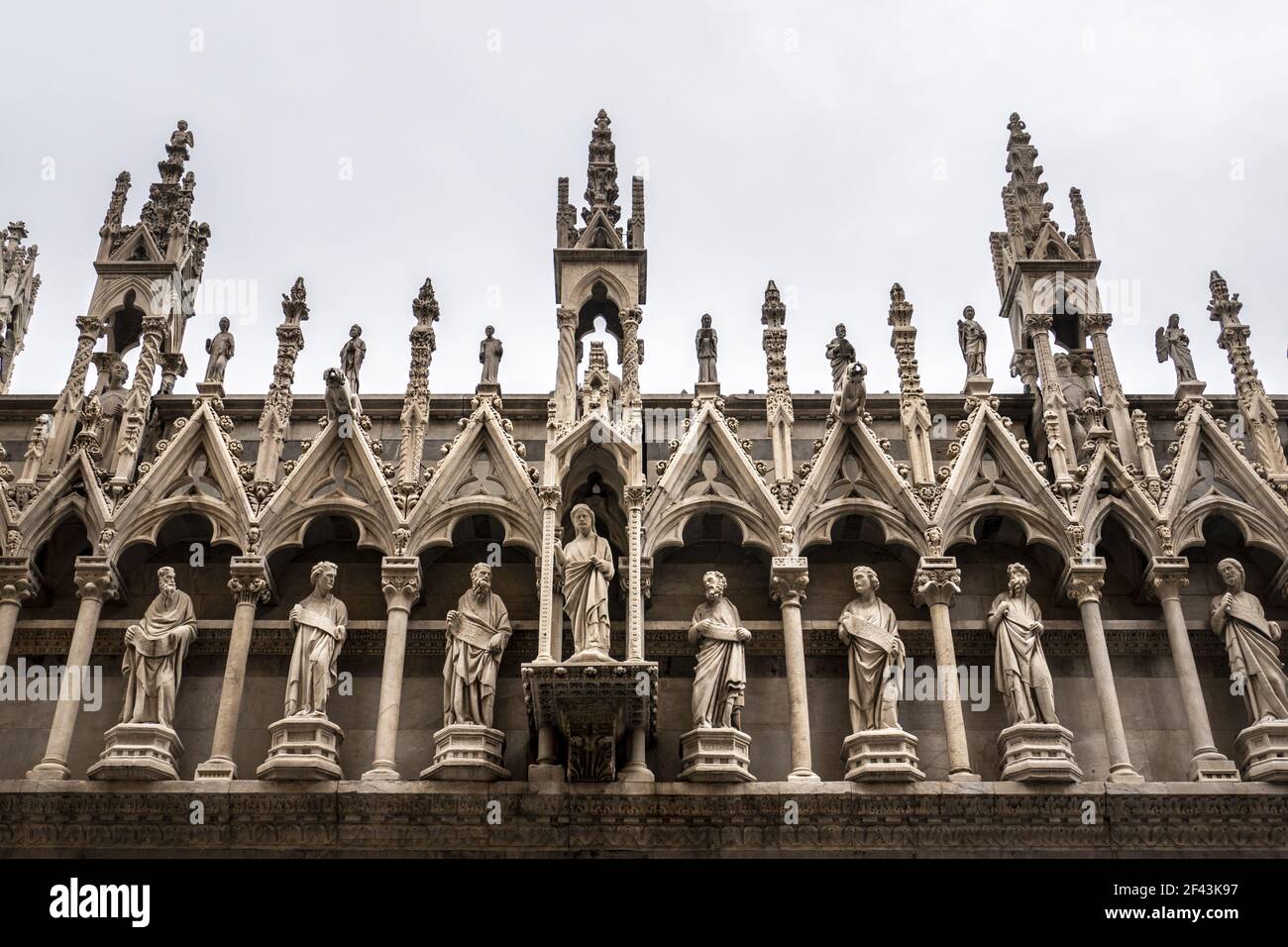 A beautiful view of the Santa Maria Della Spina church side wall with ...