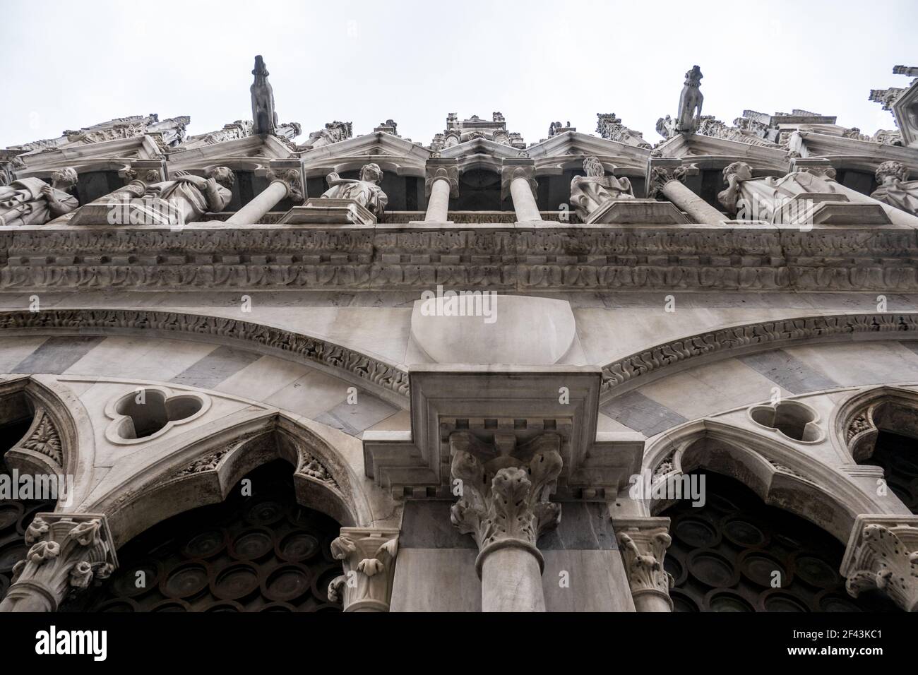 A low angle shot of the Santa Maria Della Spina church side wall with ...