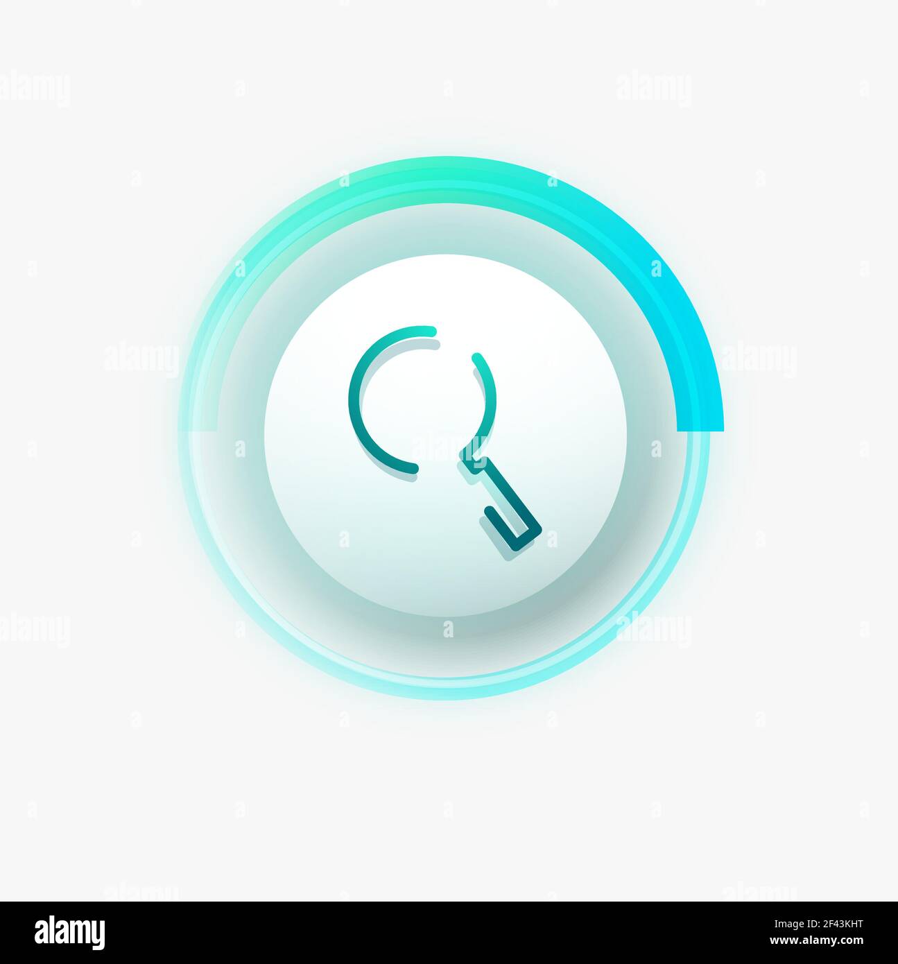 Search magnifyier web button, magnify icon. Modern magnifying glass ...