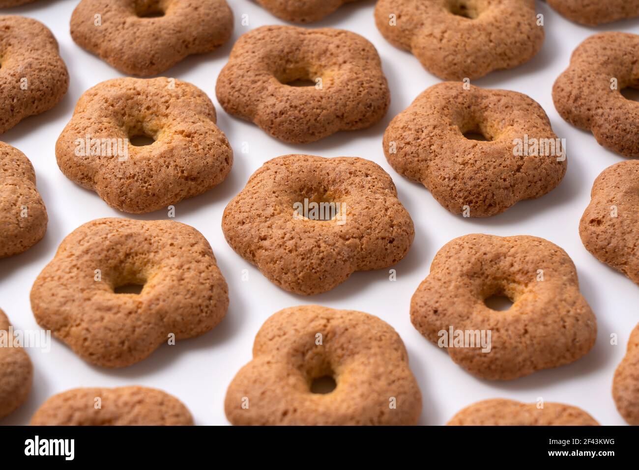 Japanese baked goods placed on a white background. Sobaboro . Close-up ...