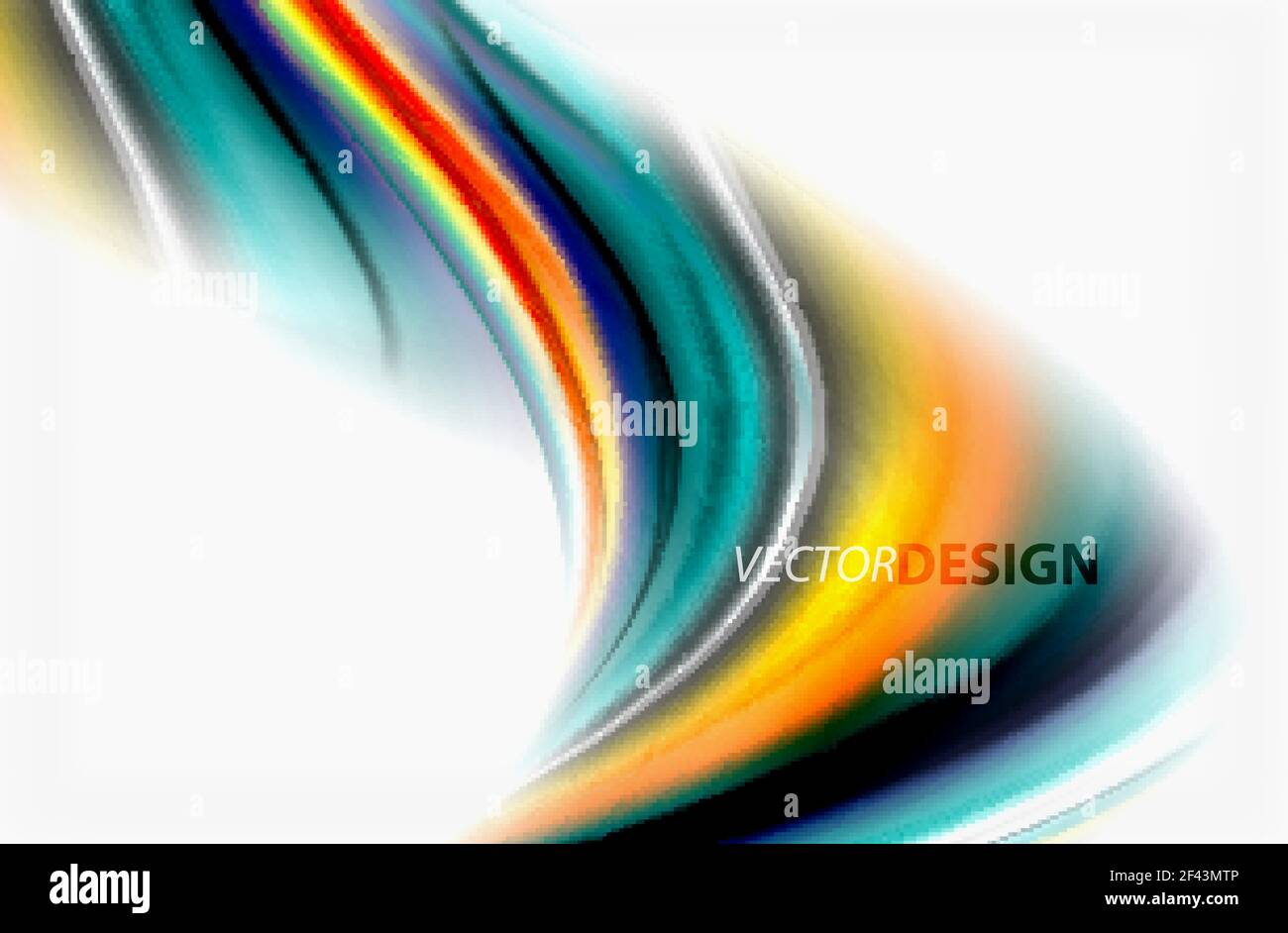 Rainbow color waves, vector blurred abstract background. Rainbow color ...