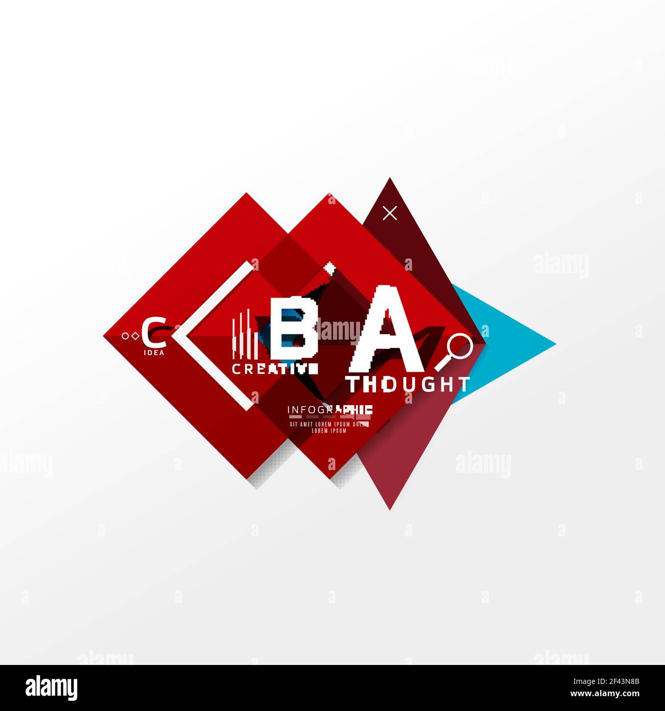 Infographic option banner. Geometric infographic banner, paper info a b ...