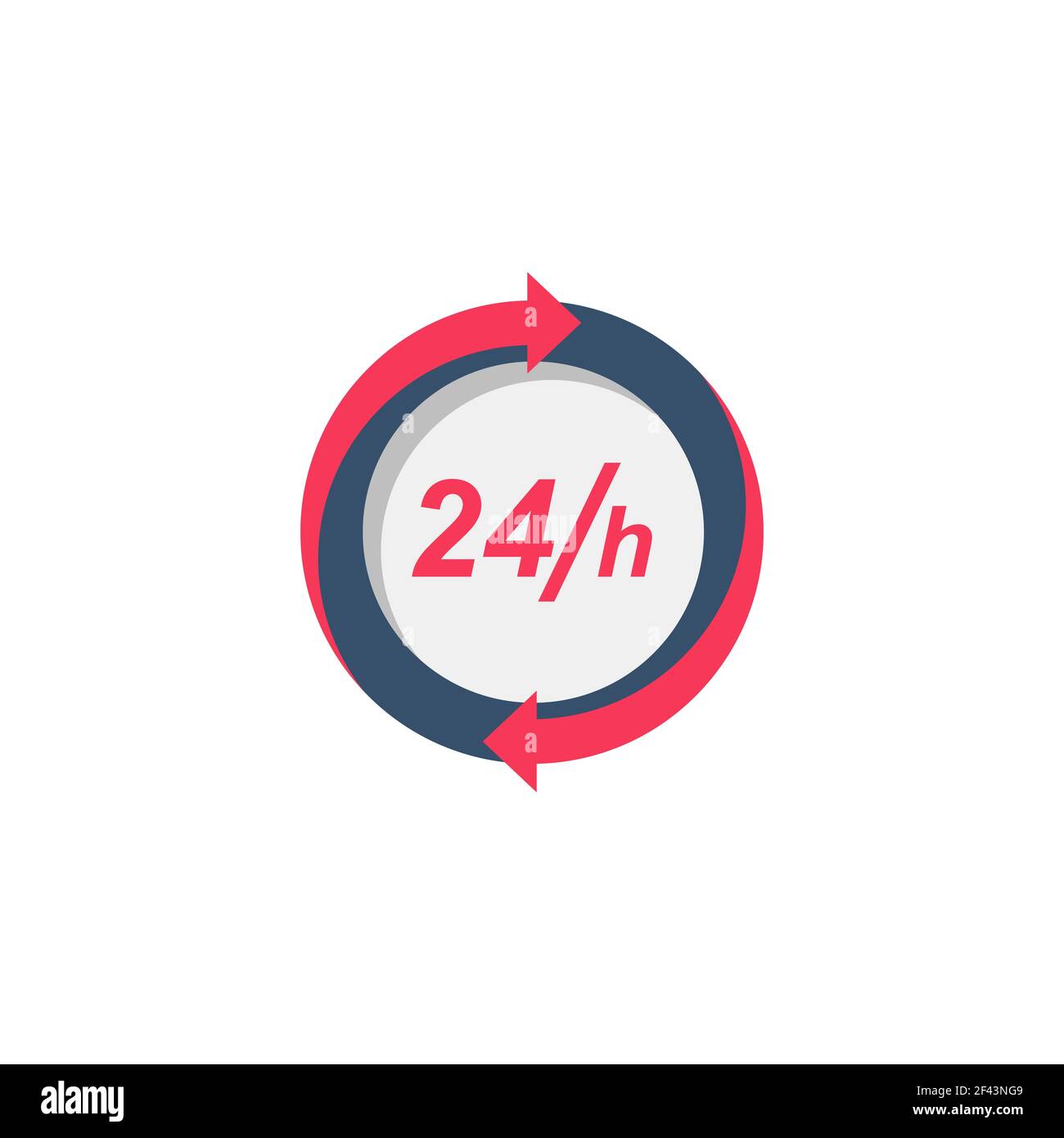 24 hours clock sign vector isolated on white background Stock Vector ...