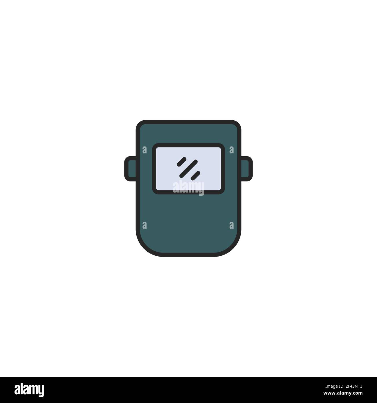 welder mask line icon linear style sign for mobile concept and web ...