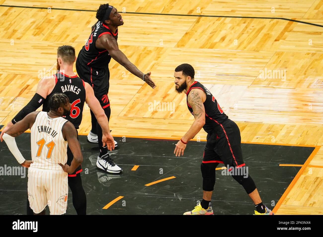 Orlando, Florida, USA, February 2, 2021, Toronto Rapters face the ...