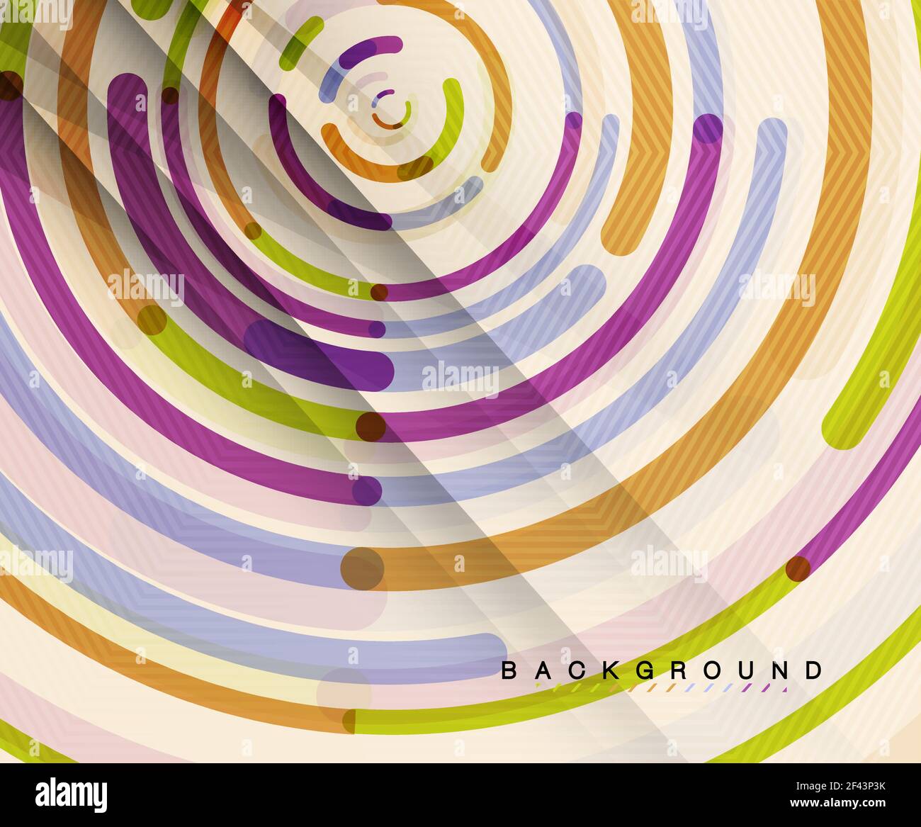 Circular lines, circles, geometric abstract background. Circular lines ...