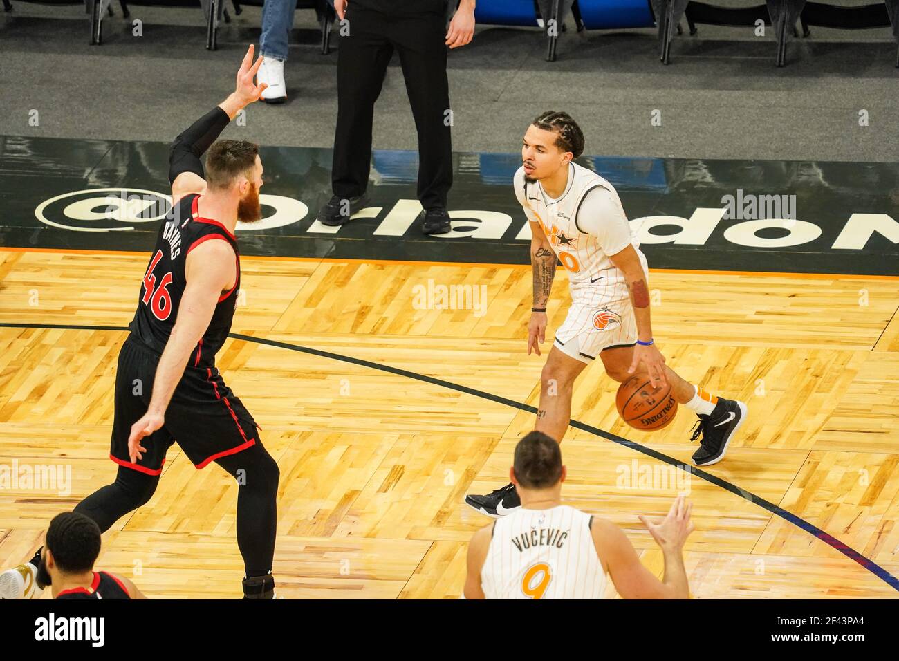 Orlando, Florida, USA, February 2, 2021, Toronto Rapters face the ...