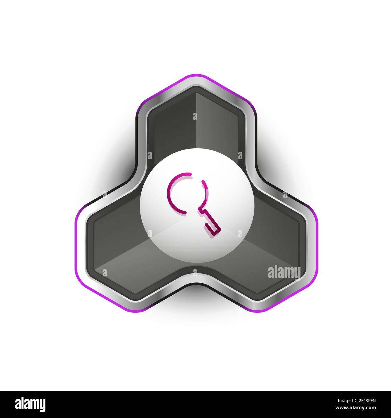 Search magnifyier web button, magnify icon. Modern magnifying glass ...