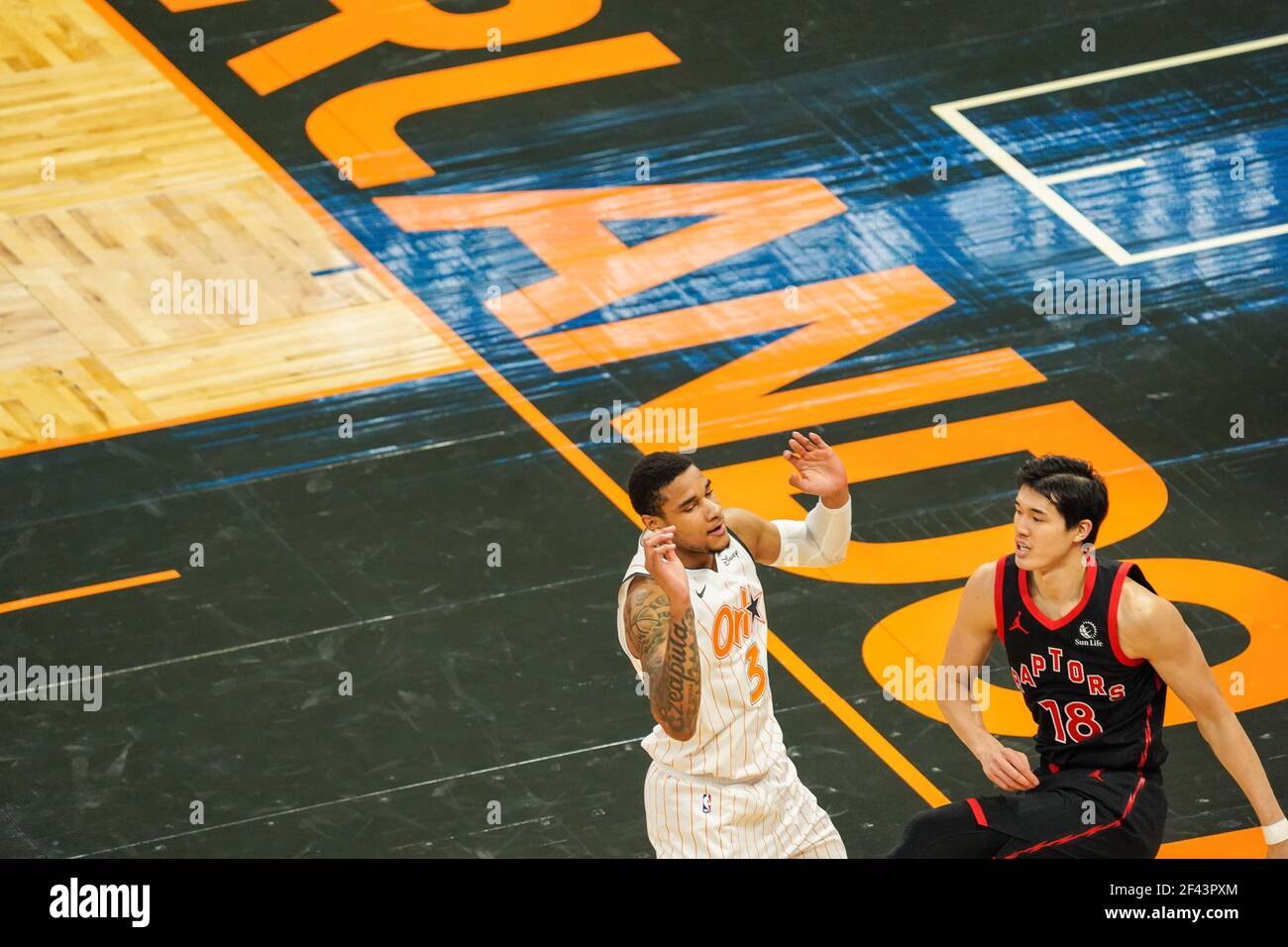 Orlando, Florida, USA, February 2, 2021, Toronto Rapters face the ...