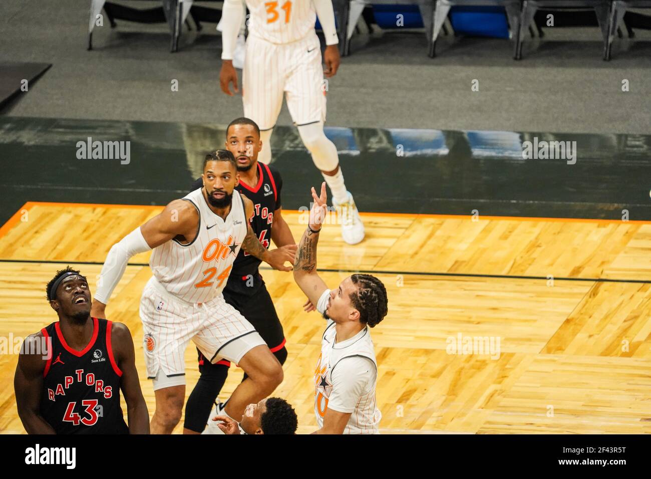 Orlando, Florida, USA, February 2, 2021, Toronto Rapters face the ...