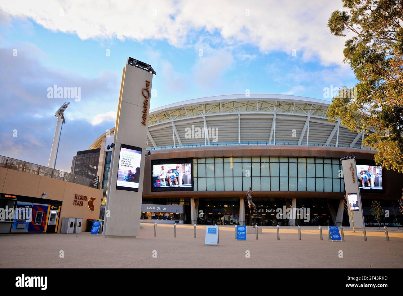 The South Gate entrance to the redeveloped Adelaide Oval which was ...