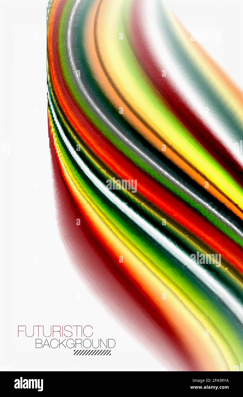 Rainbow color waves, vector blurred abstract background. Rainbow color ...