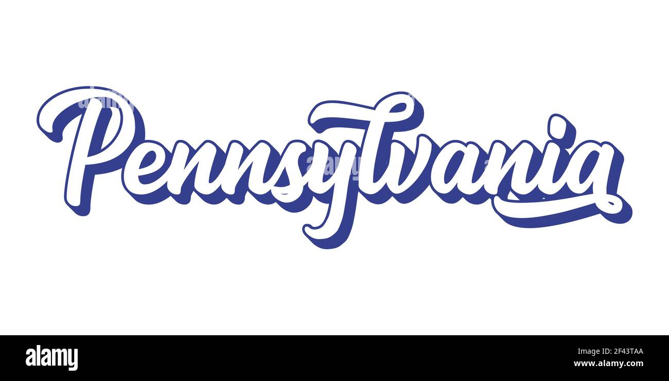 Pennsylvania map lettering Stock Vector Images - Alamy