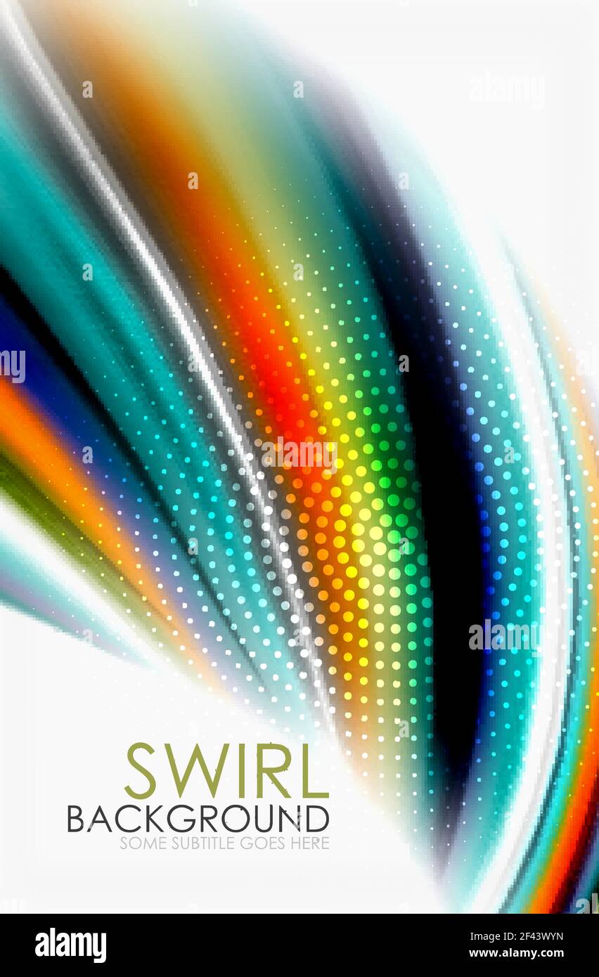 Rainbow color waves, vector blurred abstract background. Rainbow color ...