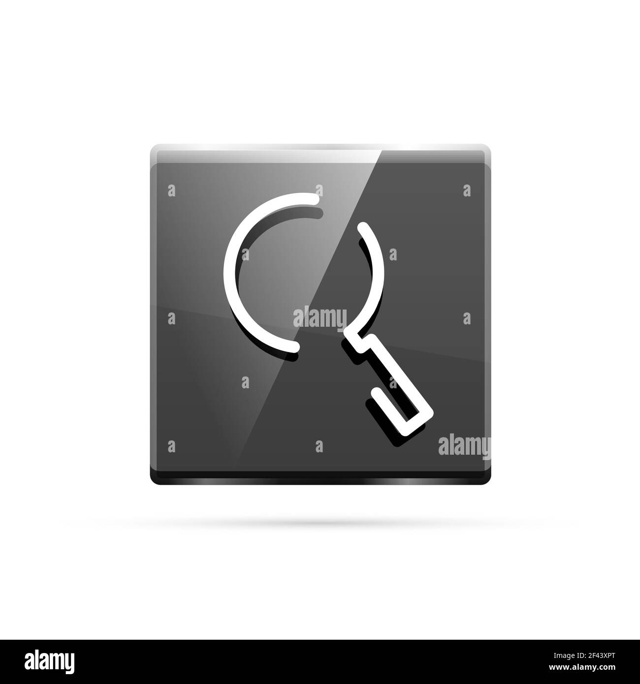 Search magnifyier web button, magnify icon. Modern magnifying glass ...