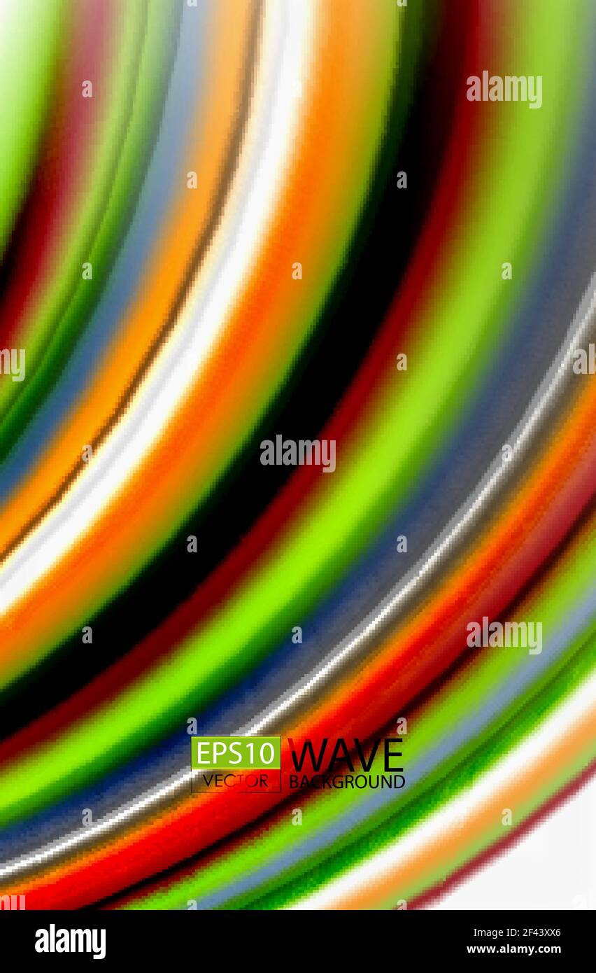 Rainbow color waves, vector blurred abstract background. Rainbow color ...