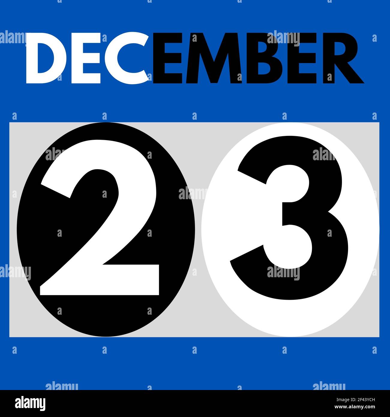 December 23 . Modern daily calendar icon .date ,day, month .calendar ...