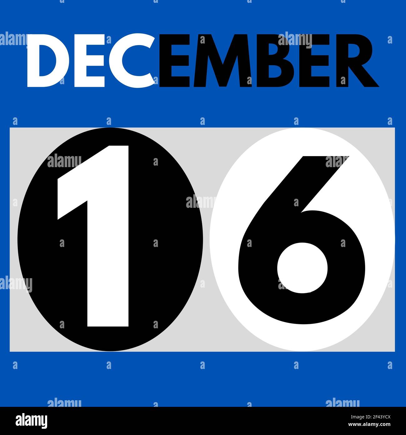 December 16 . Modern daily calendar icon .date ,day, month .calendar ...