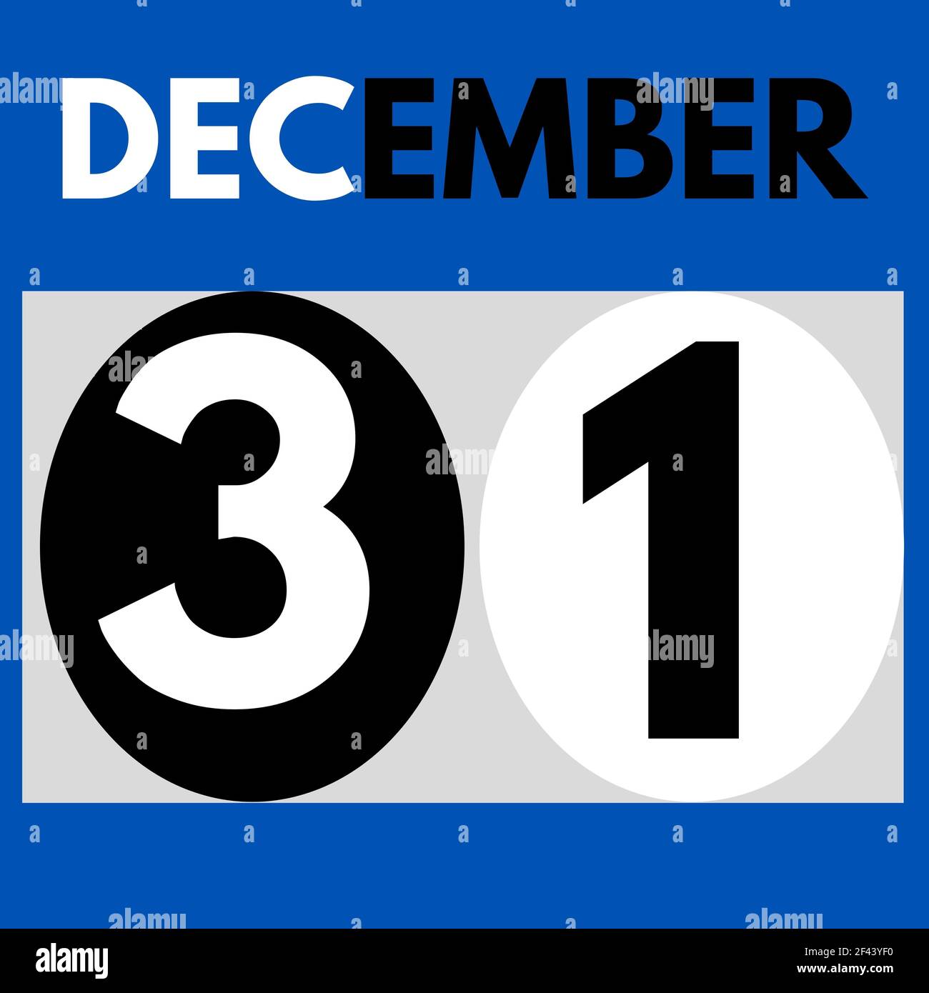 December 31 . Modern daily calendar icon .date ,day, month .calendar ...