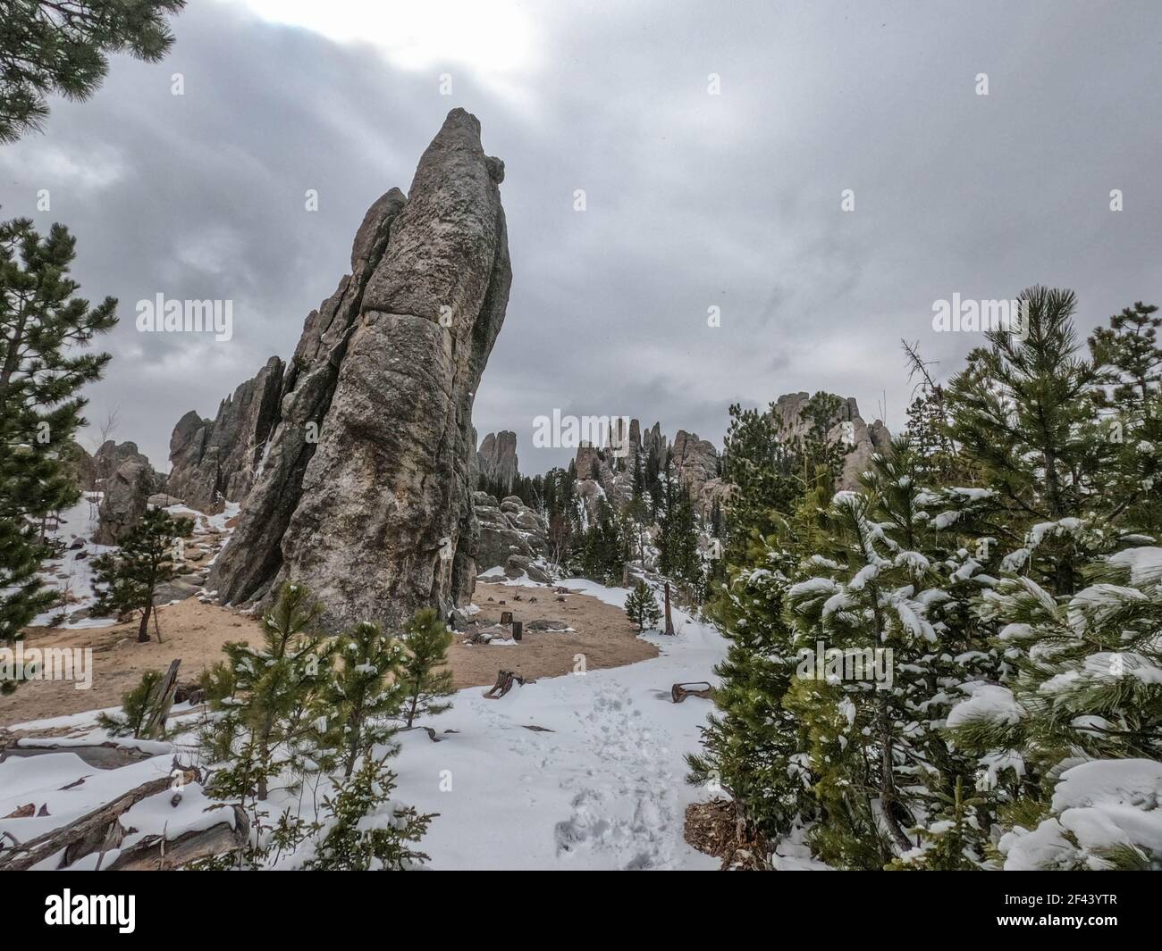 Viiew of the Cathedral Spires, Black Elk Peak Trail, Custer State Park ...