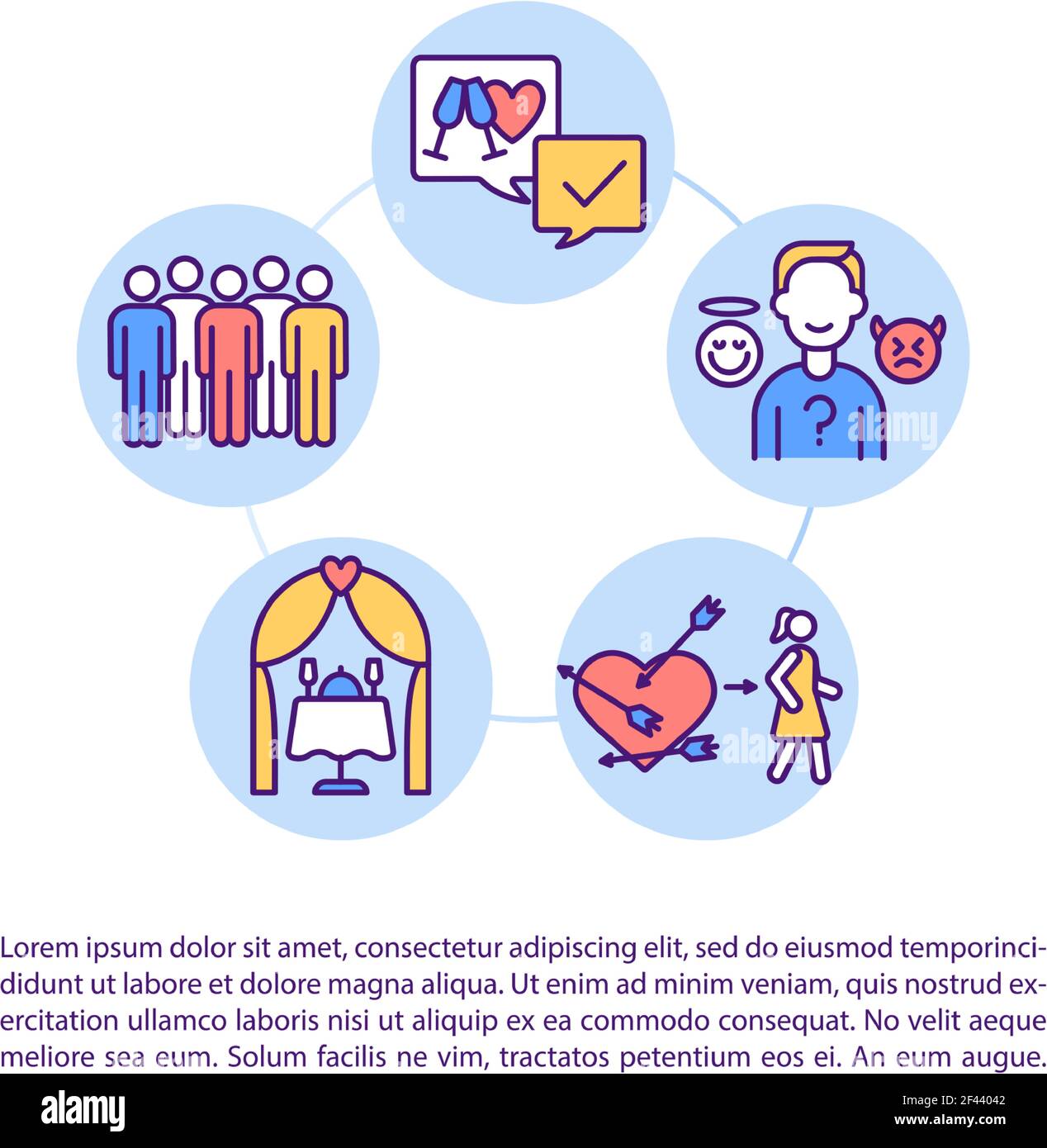 First date safety concept line icons with text Stock Vector Image & Art ...