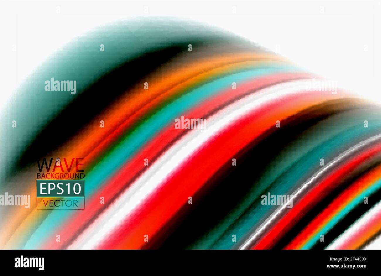 Rainbow color waves, vector blurred abstract background. Rainbow color ...