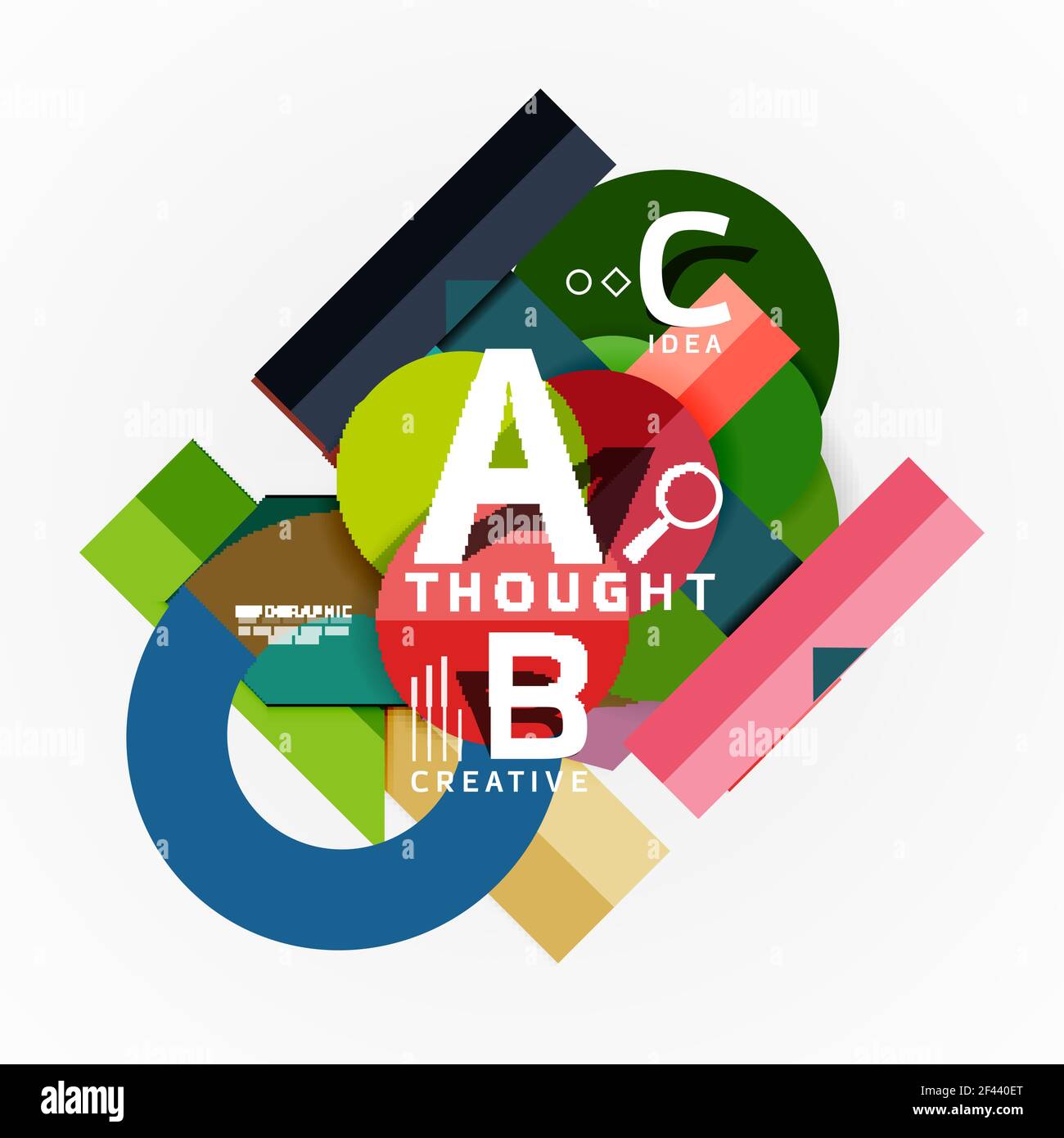 Abstract geometric option infographic banners, a b c steps process ...