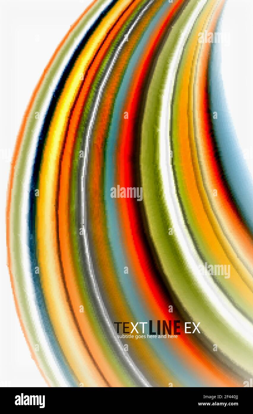 Rainbow color waves, vector blurred abstract background. Rainbow color ...