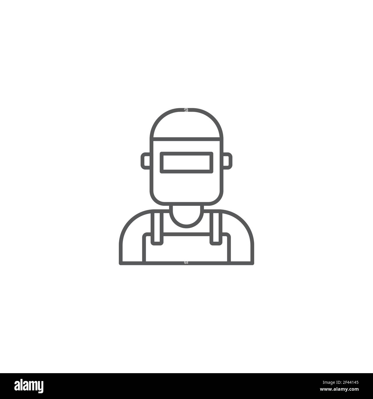 welder mask line icon linear style sign for mobile concept and web ...