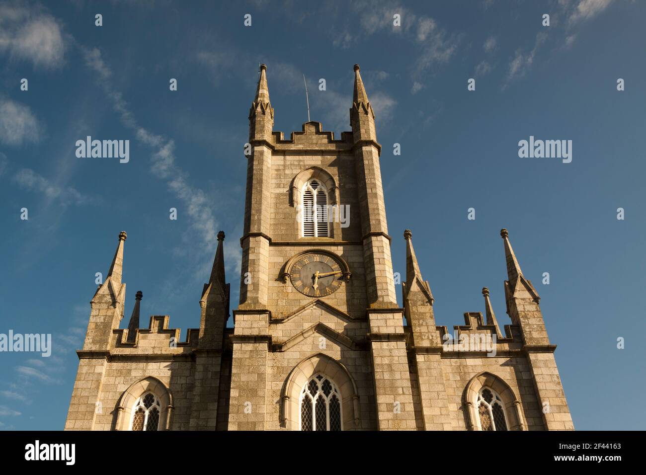 Church in Ireland Gothic religious monument. Exterior facade Stock ...