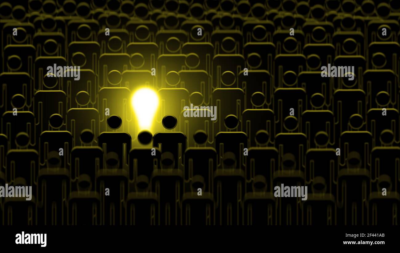 Conceptual idea of Enlightenment, brightness and innovation. Large ...