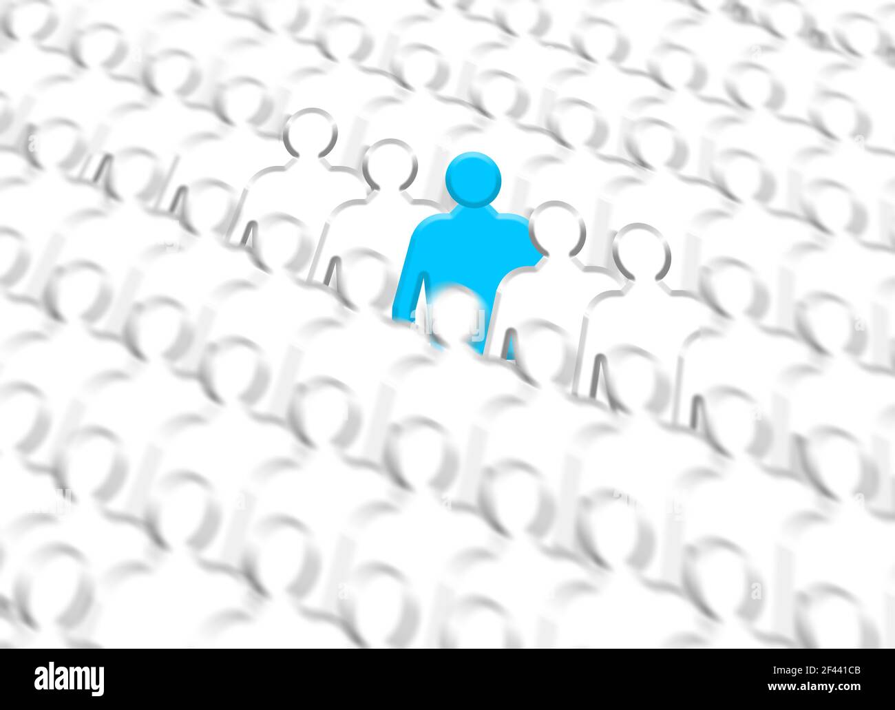 Confident different independent person stand out from the crowd of ...